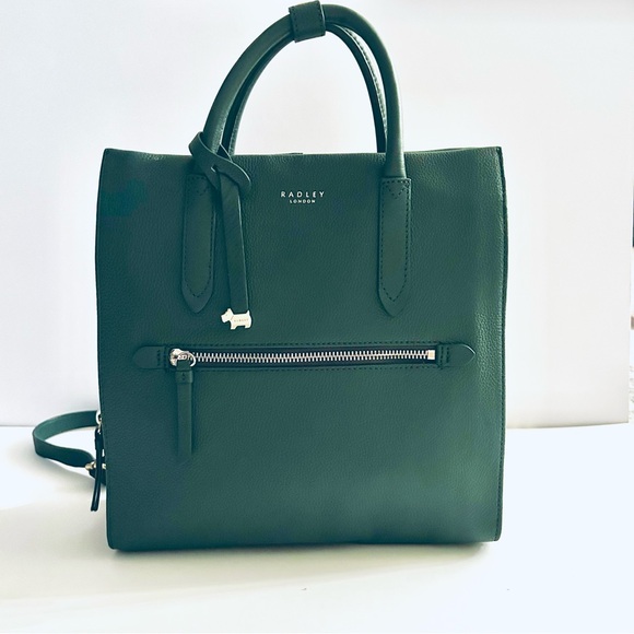 RADLEY LONDON | Bags | Radley London Pine Green Leather Backpack Bag ...